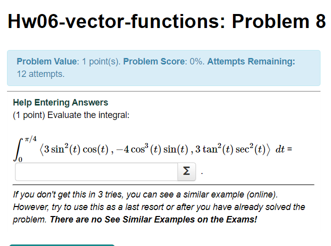 Solved Hw06 Vector Functions Problem 8 Problem Value 1 