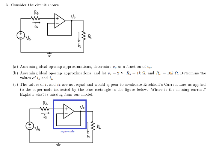 Solved 3. Consider the circuit shown. (a) Assuming ideal | Chegg.com