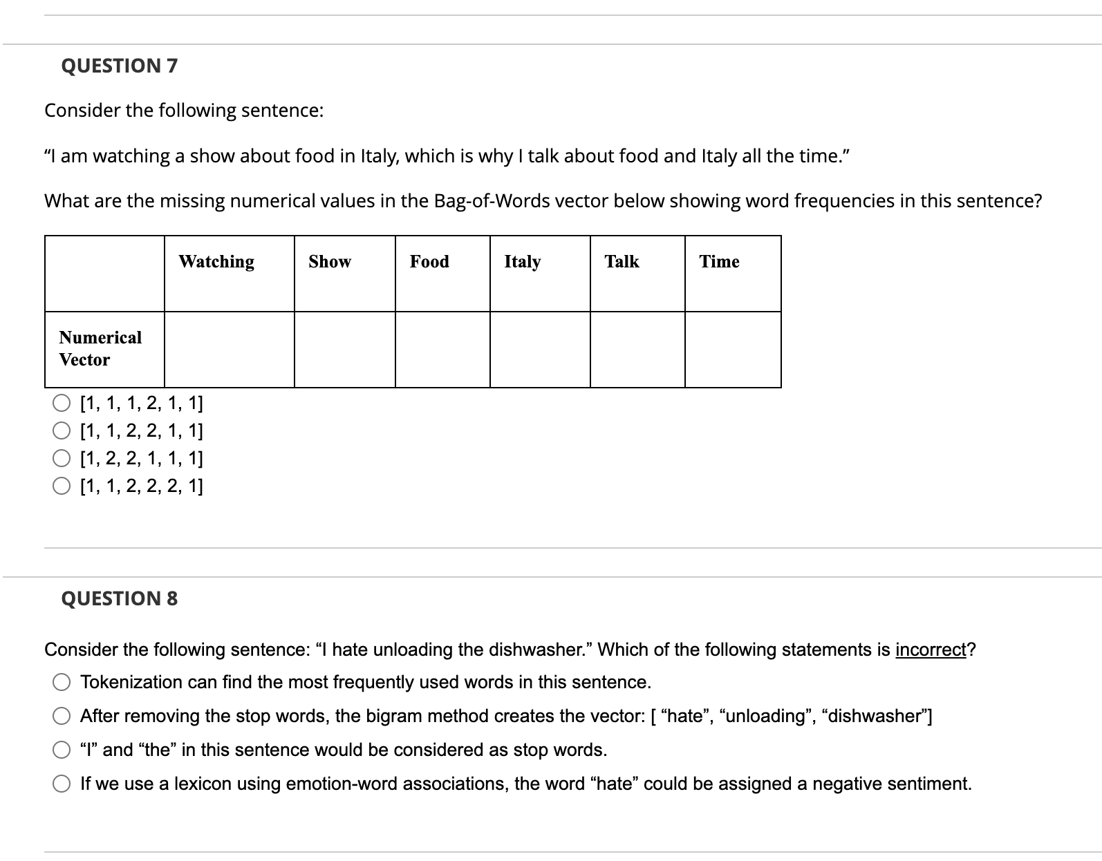 Solved Which of the below is not an example of textual data? | Chegg.com