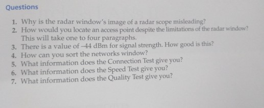 Solved Questions 1. Why is the radar window's image of a | Chegg.com