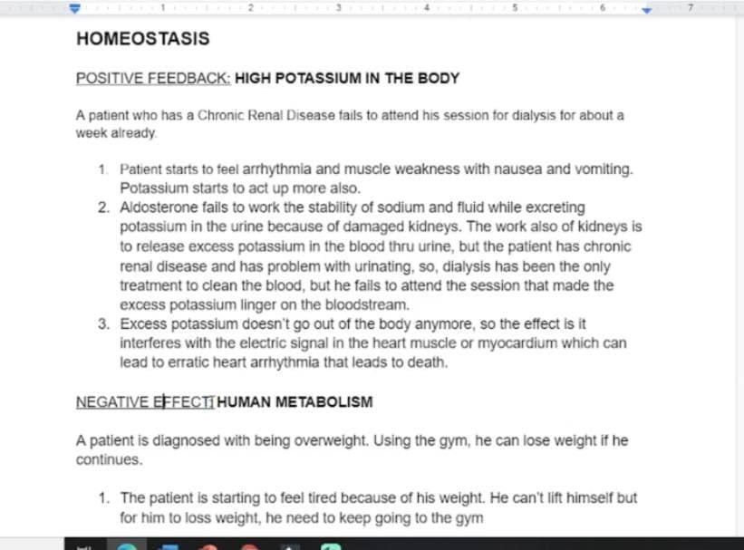 Solved GIVE EXAMPLE OF HOMEOSTASIS POSITIVE AND | Chegg.com