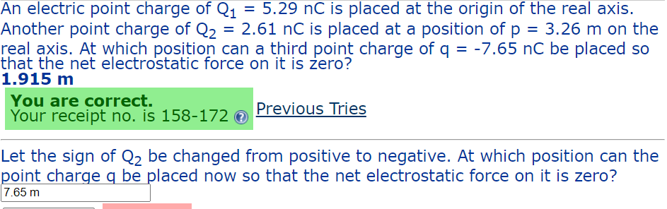Solved An electric point charge of Q1=5.29nC ﻿is placed at | Chegg.com