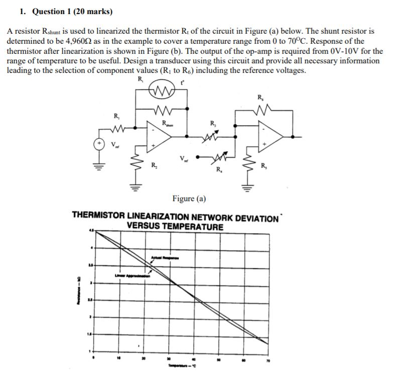 Solved 1. Question 1 (20 marks) A resistor Rshunt is used to | Chegg.com