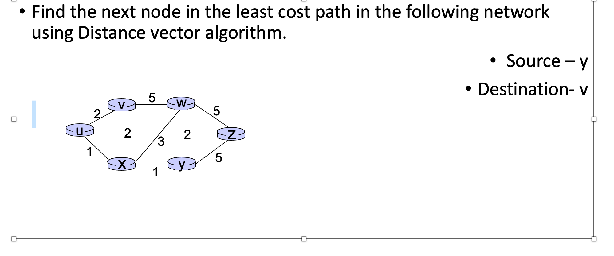 Solved - Find the next node in the least cost path in the | Chegg.com