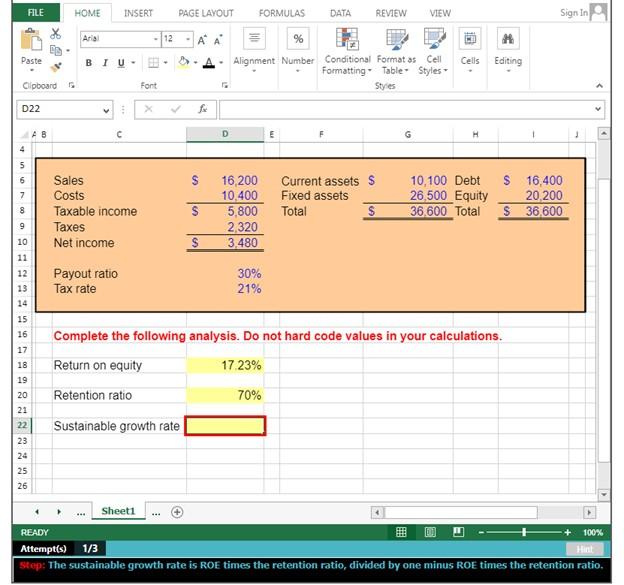 Solved FILE HOME INSERT PAGE LAYOUT FORMULAS DATA REVIEW | Chegg.com