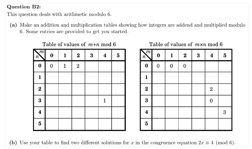 Solved Question B2: This question deals with arithmetic | Chegg.com