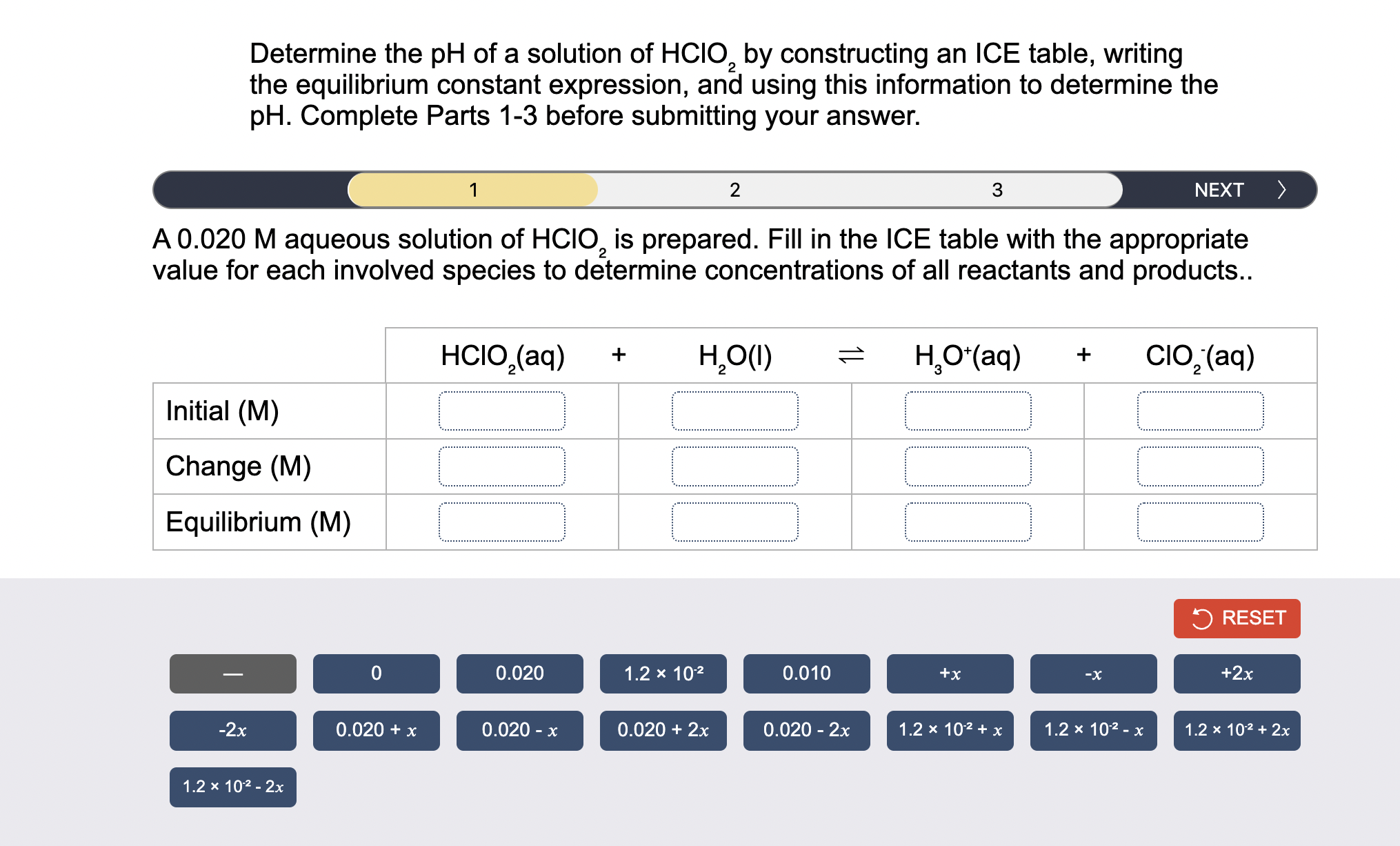 Solved How do I use an ICE table to find the Ka, | Chegg.com