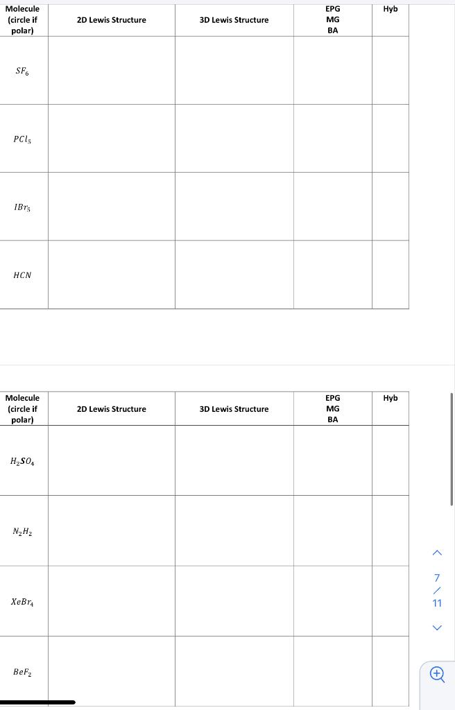 Solved Draw the 2D and the 3D Lewis structure for each | Chegg.com