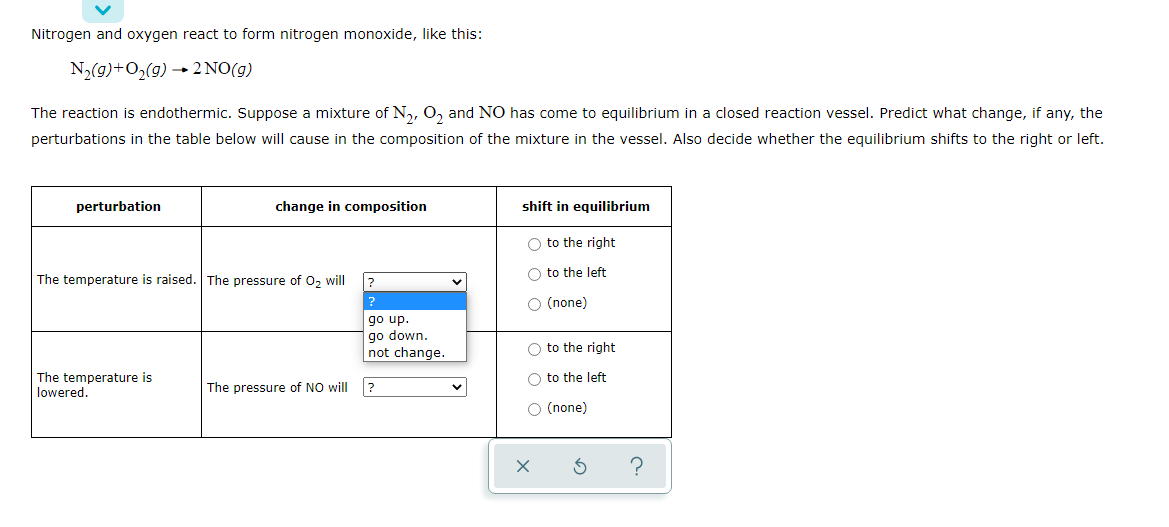 Solved Nitrogen and oxygen react to form nitrogen monoxide, | Chegg.com
