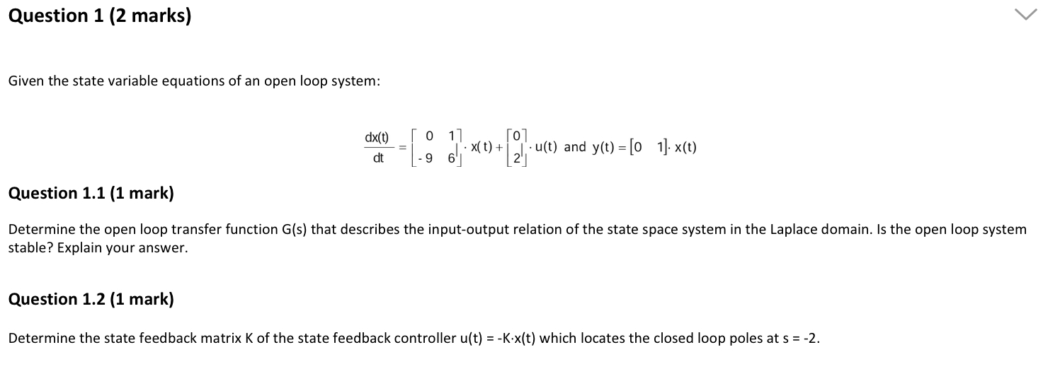 Solved Question 1 (2 marks)