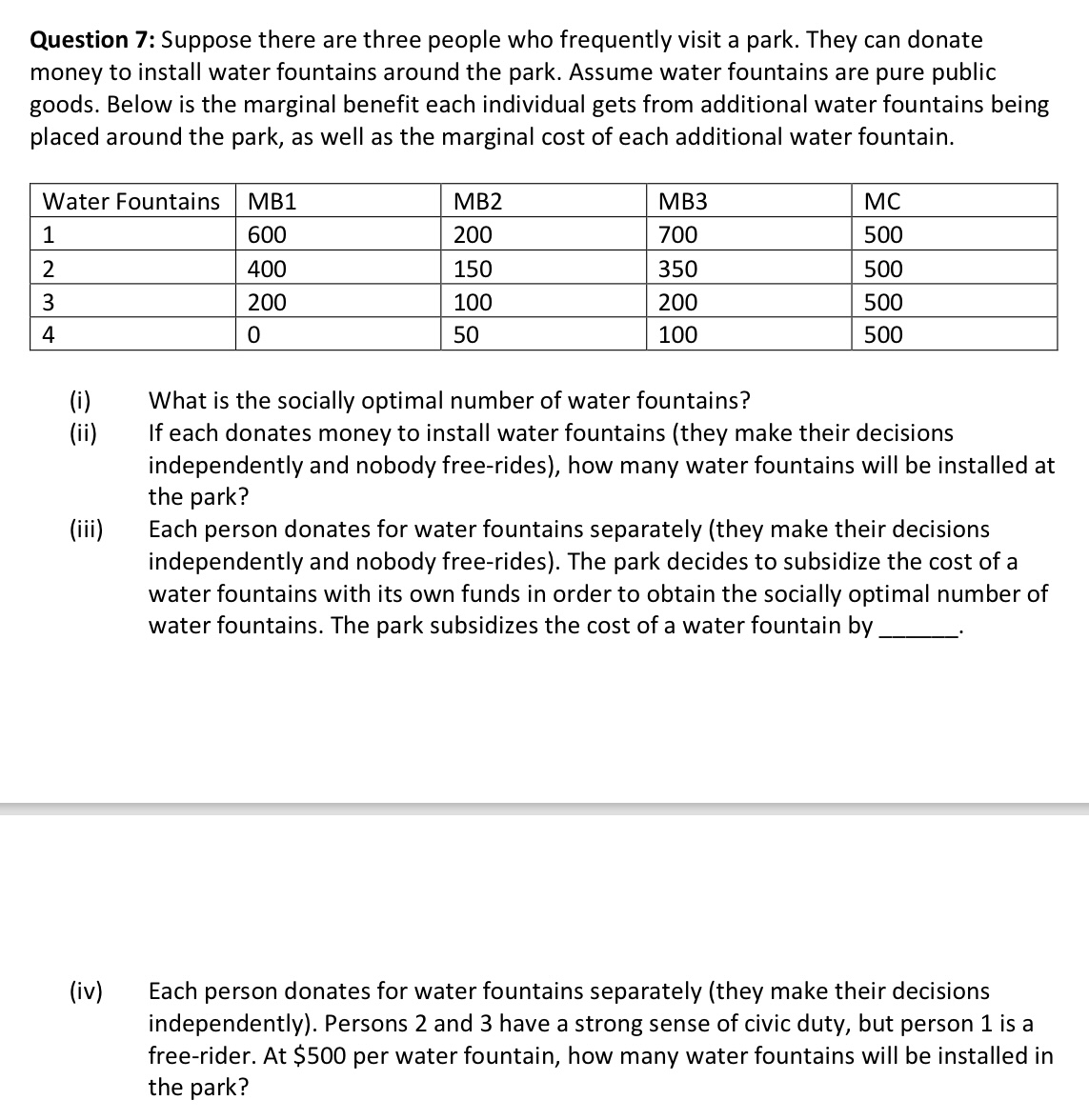 Solved Question 7: Suppose there are three people who | Chegg.com