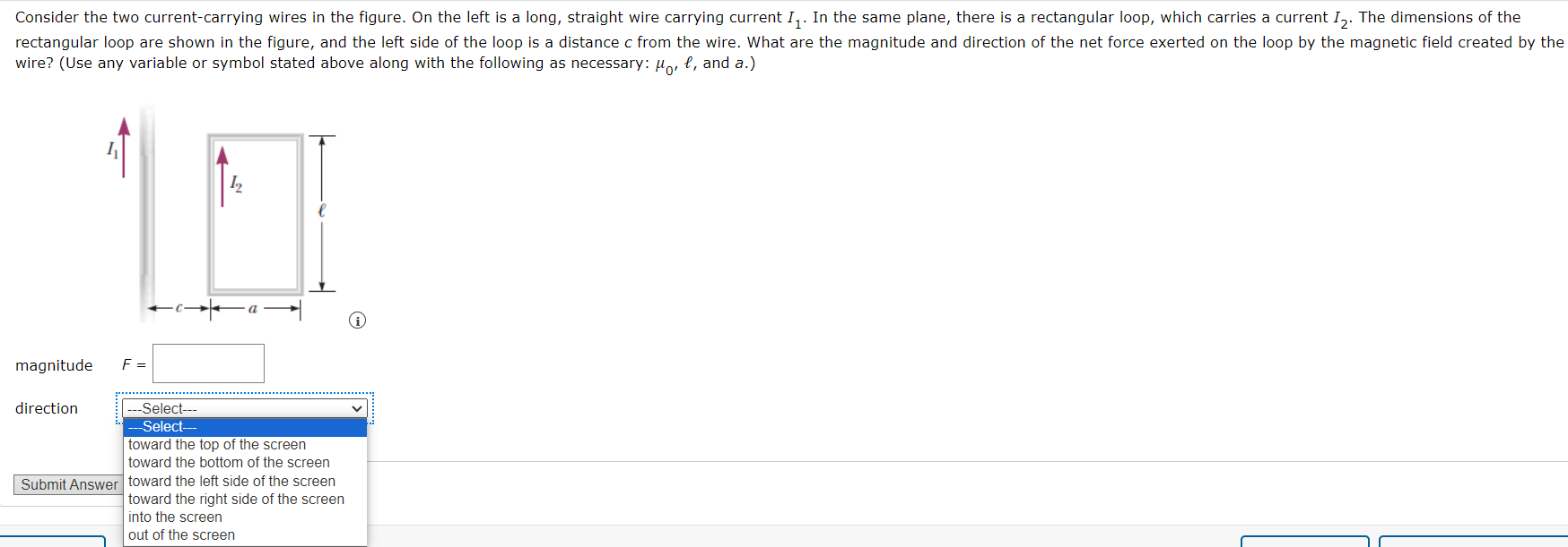 Solved wire? (Use any variable or symbol stated above along | Chegg.com