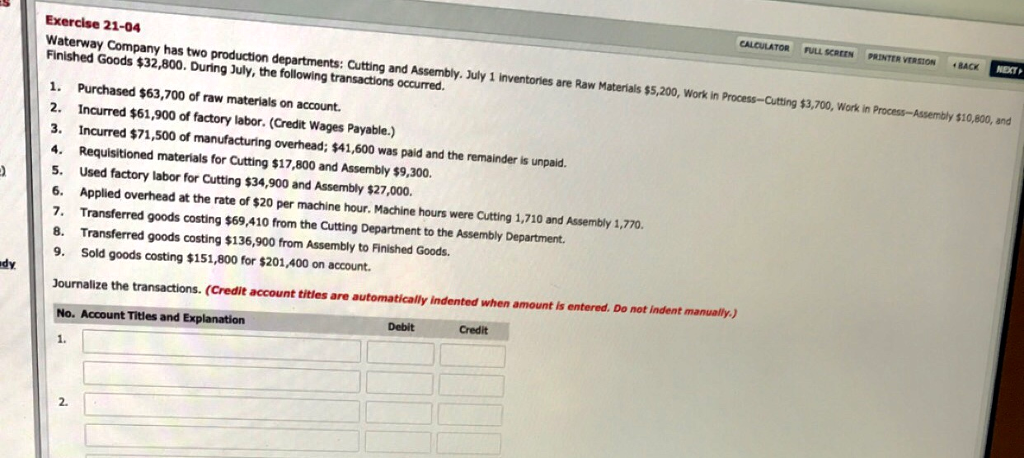Solved CALCULATOR FULL SCREEN PRINTER VERSION «BACK Exercise | Chegg.com