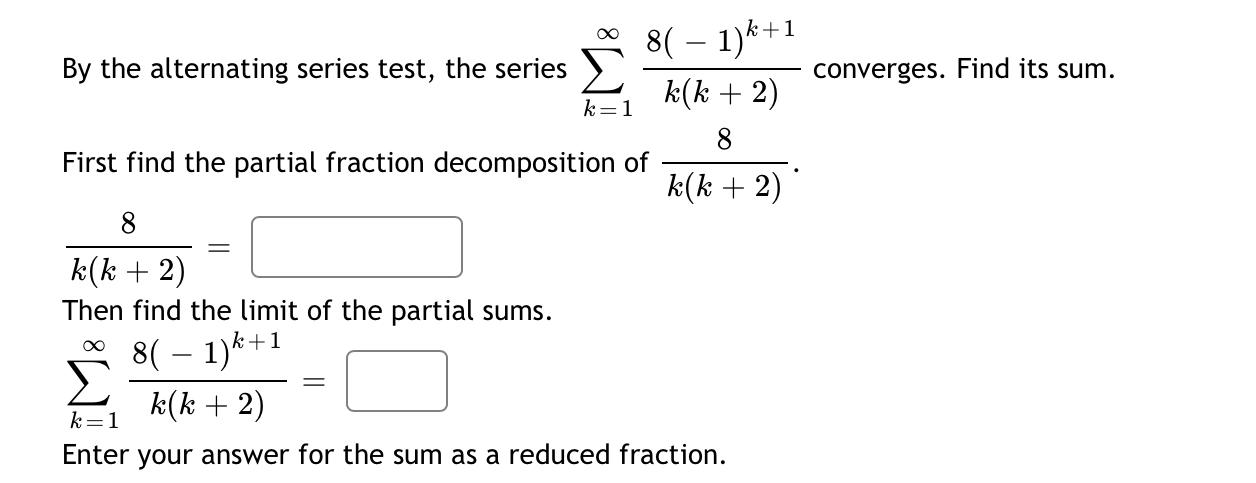 Solved By The Alternating Series Test The Series