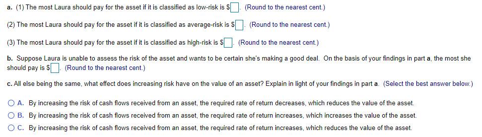 Solved Asset valuation and risk Personal Finance Problem | Chegg.com
