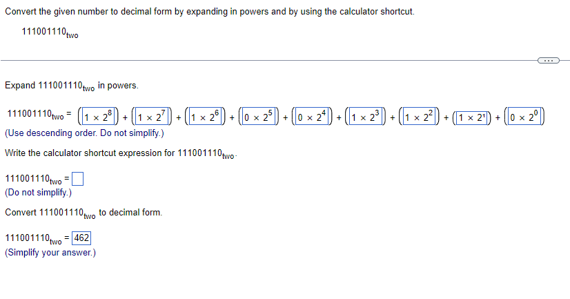 Solved Convert the given number to decimal form by expanding | Chegg.com