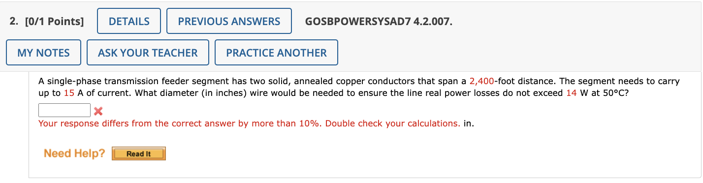 Solved A single-phase transmission feeder segment has two | Chegg.com