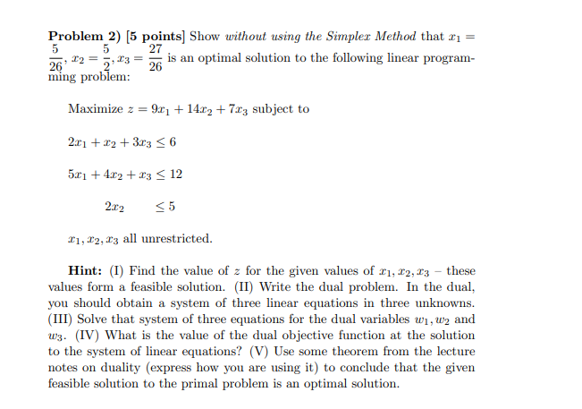 Solved Problem 2) [5 points) Show without using the Simpler | Chegg.com