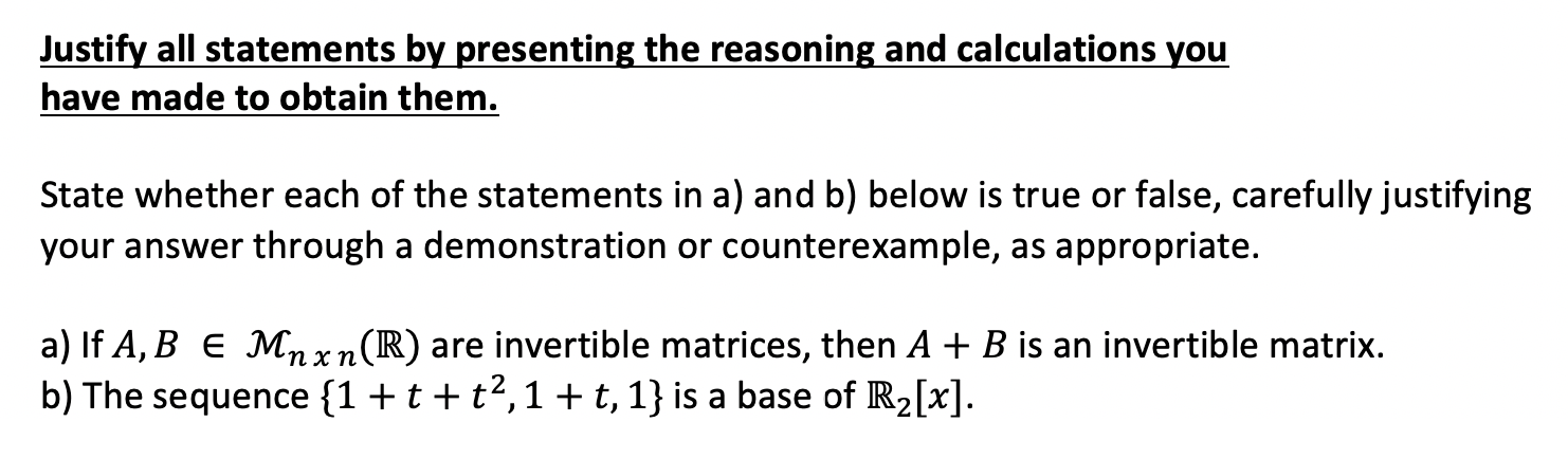Solved Justify all statements by presenting the reasoning | Chegg.com