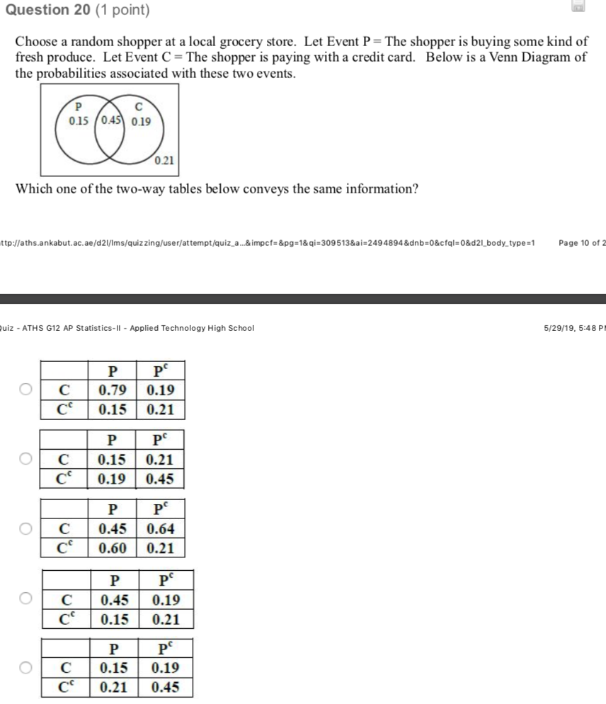 Solved Question 20 (1 point) Choose a random shopper at a | Chegg.com