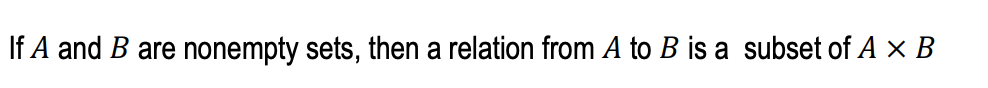 Solved If A and B are nonempty sets, then a relation from A | Chegg.com