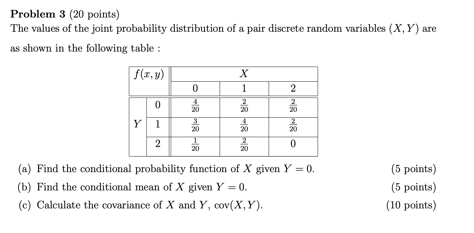 Solved The values of the joint probability | Chegg.com