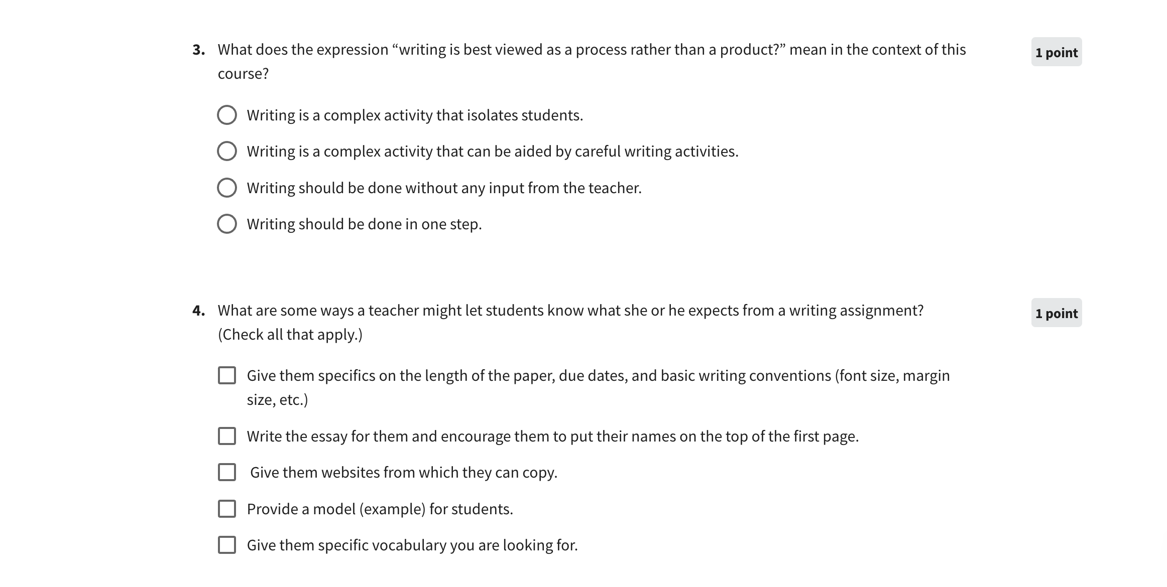 1. In this lesson, Dr. Dixon discussed the 6 Traits | Chegg.com