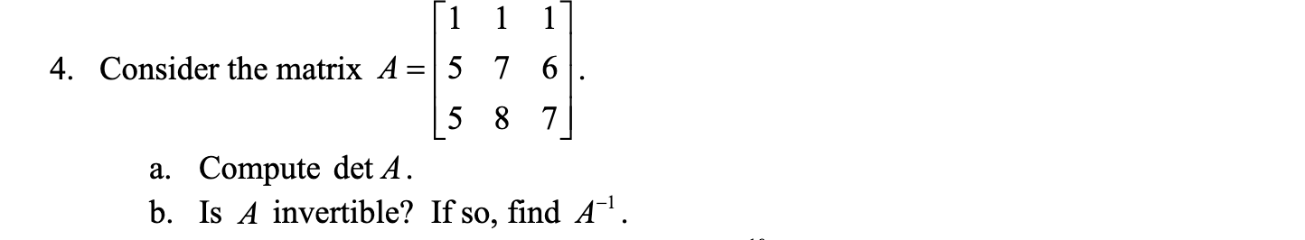 Solved Consider the matrix \\( A=\\left[\\begin{array}{lll}1 | Chegg.com