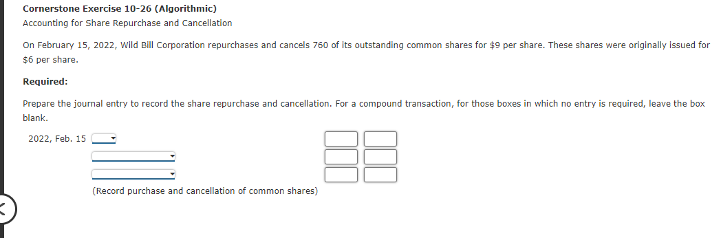 Solved Cornerstone Exercise 10-26 (Algorithmic) Accounting | Chegg.com