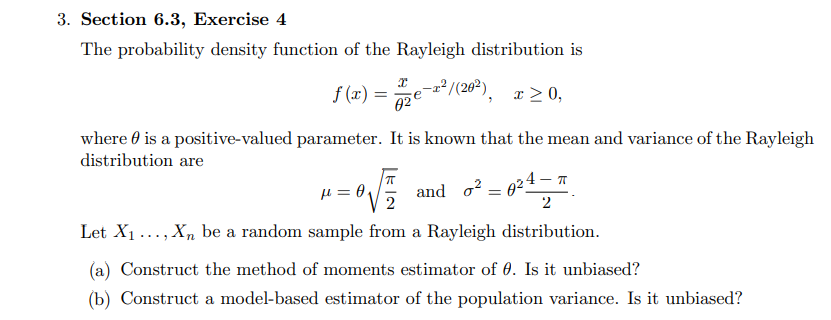 Solved 3. Section 6.3, Exercise 4 The probability density | Chegg.com