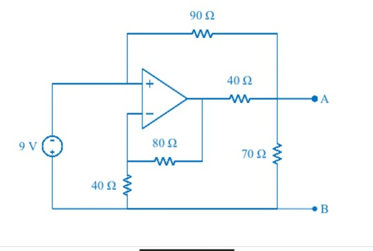 Solved Op amp find voltage drop from A to B | Chegg.com