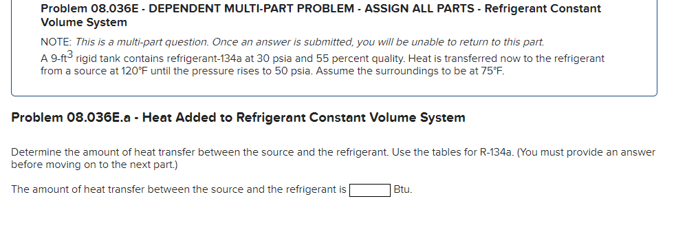 Solved Problem 08.036E - DEPENDENT MULTI-PART PROBLEM - | Chegg.com