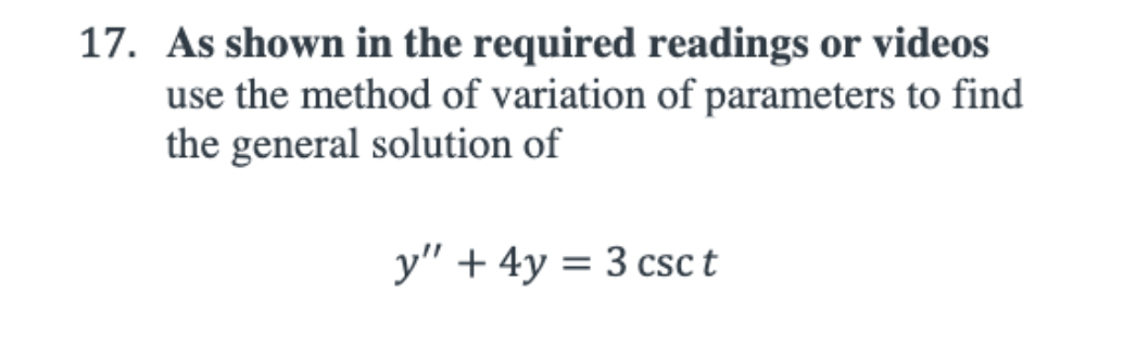 Solved As shown in the required readings or videosuse the | Chegg.com