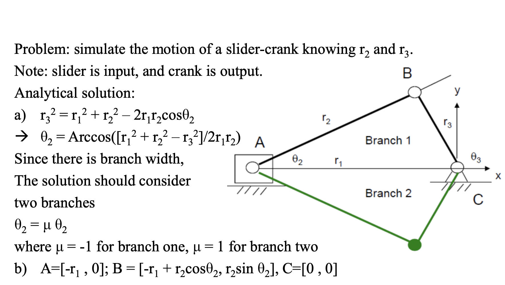 Solved . Modeling and simulation of a slider-crank, with | Chegg.com