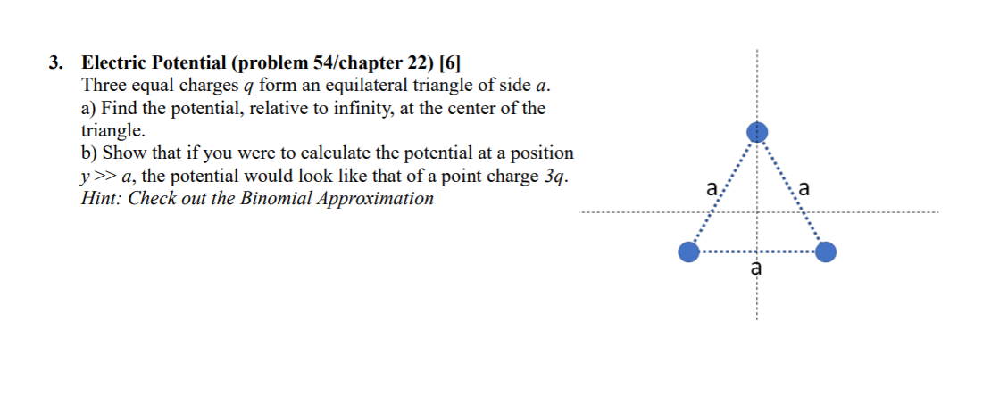 Solved 3. Electric Potential (problem 54/chapter 22) [6] | Chegg.com