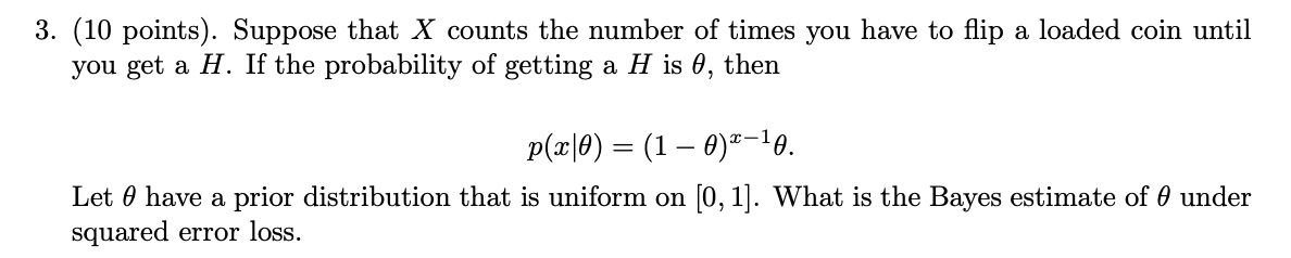Solved 3. (10 points). Suppose that X counts the number of | Chegg.com