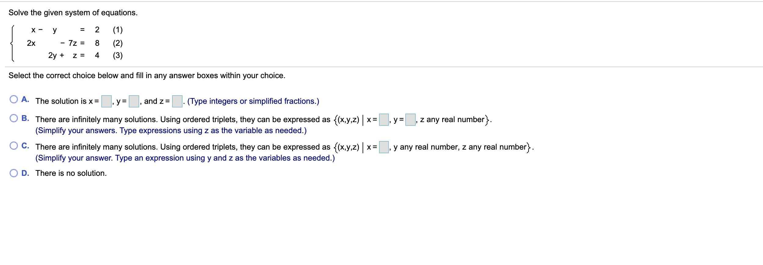 Solved Graph each equation of the system. Solve the system | Chegg.com