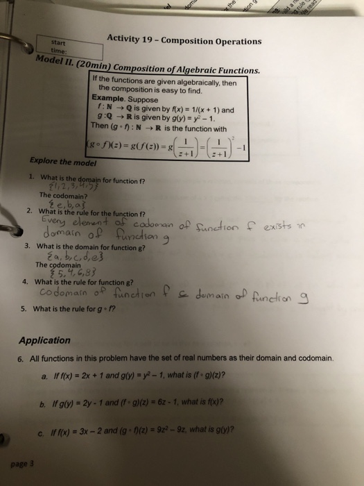 Solved Activity 19- Composition Operations Application (x, | Chegg.com