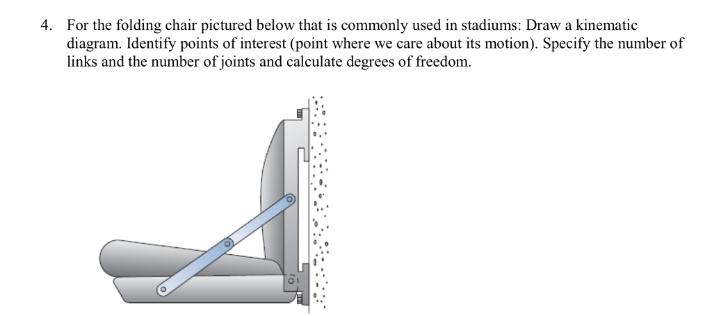 Solved 4. For the folding chair pictured below that is | Chegg.com