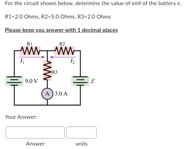 [Solved]: For the circuit shown below, determine the value