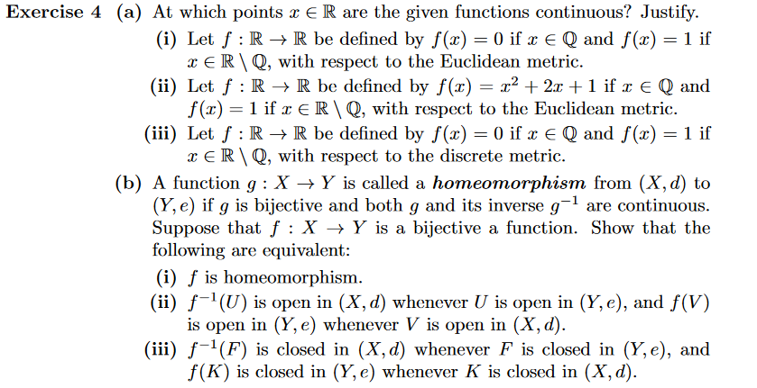 Solved (a) At which points x∈R are the given functions | Chegg.com