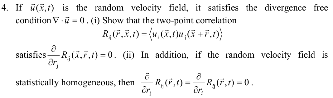 Solved If ﻿vec(u)(vec(x),t) is ﻿the random velocity field, | Chegg.com