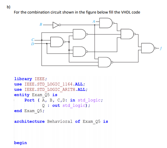 Solved b) For the combination circuit shown in the figure | Chegg.com