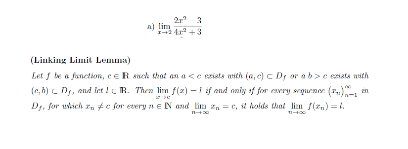 Solved I have to prove that the limit exist by using the | Chegg.com