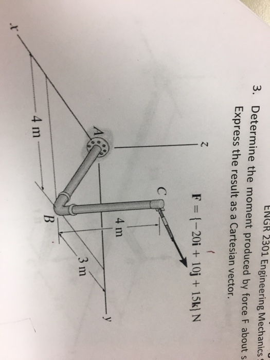 Solved ENGR 2301 Engineering Mechanics 3. Determine the | Chegg.com