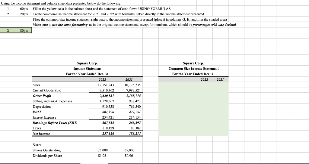 Solved Using the income statement and balance sheet data | Chegg.com