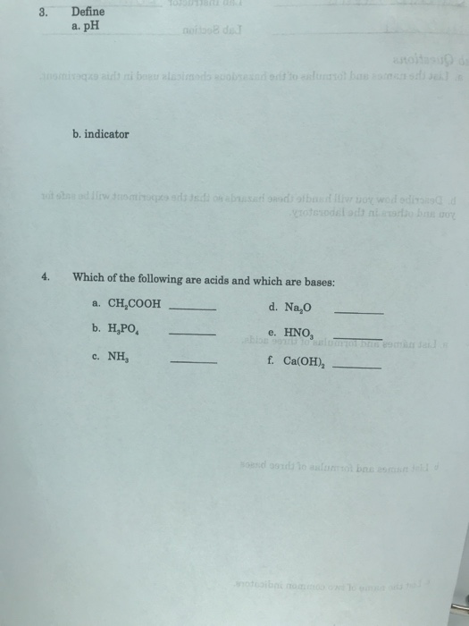 Solved Prelab Questions 1. a. List the names and formulas of | Chegg.com