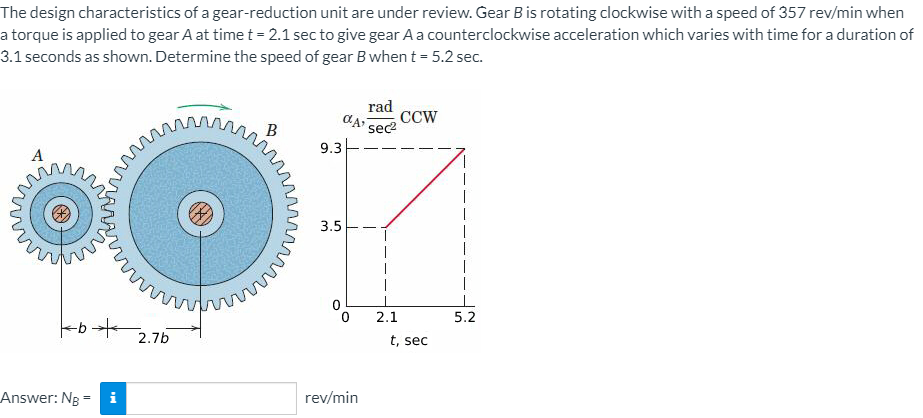 Solved The design characteristics of a gear-reduction unit | Chegg.com