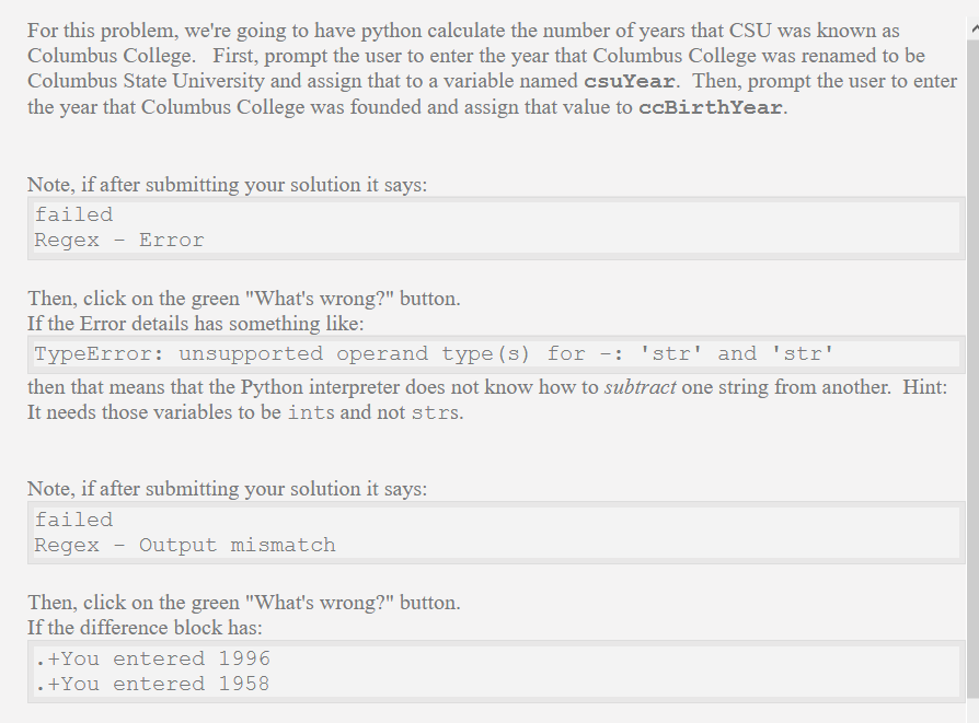 Solved For this problem, we're going to have python | Chegg.com