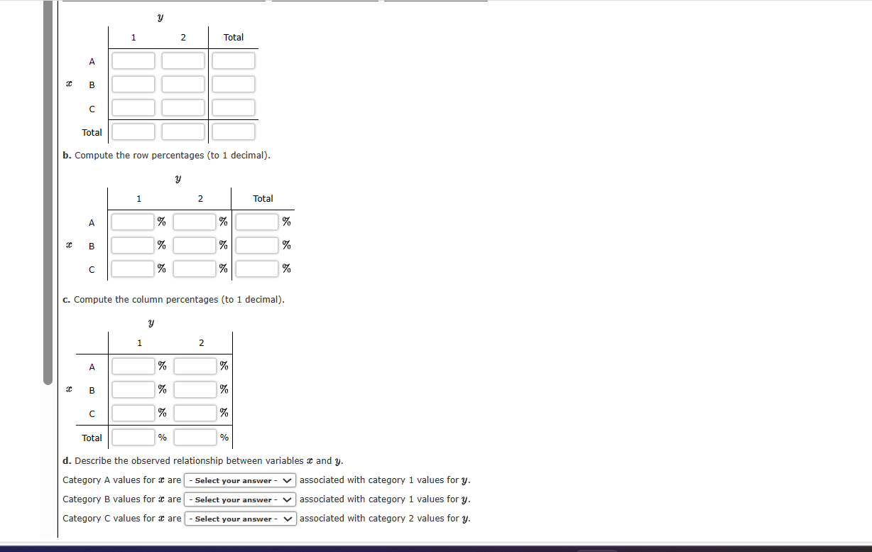 Solved he following data are for observations involving two | Chegg.com